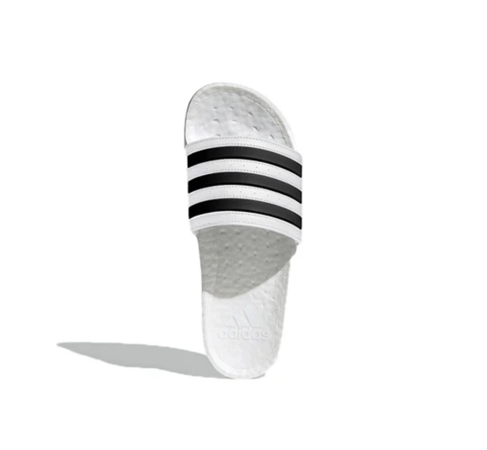 adidas Adilette Boost Slides 'Black White Stripes' 'white black stripes ...