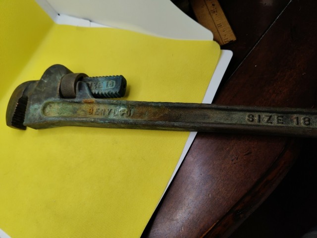 Berylco W219 18" Non-sparking Adjustable Pipe Wrench Beryllium Copper ...