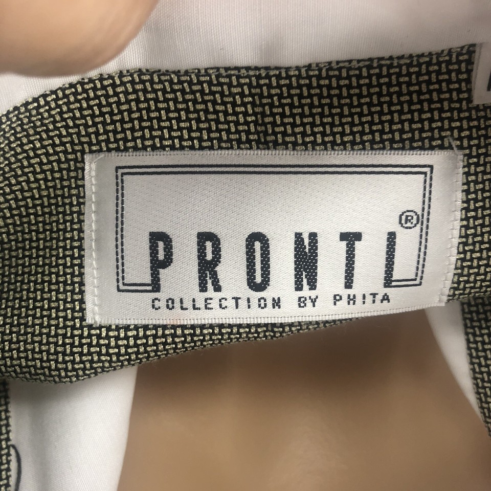 Pronti collection by phita Buttondown Shirt Men's XXL Patterned Gold ...