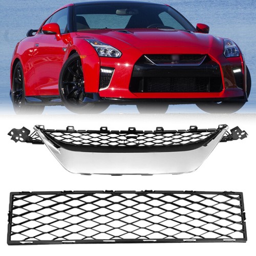 Fit 2017+ Nissan R35 GT-R GTR OE Style Front Bumper Upper Lower Grille ...