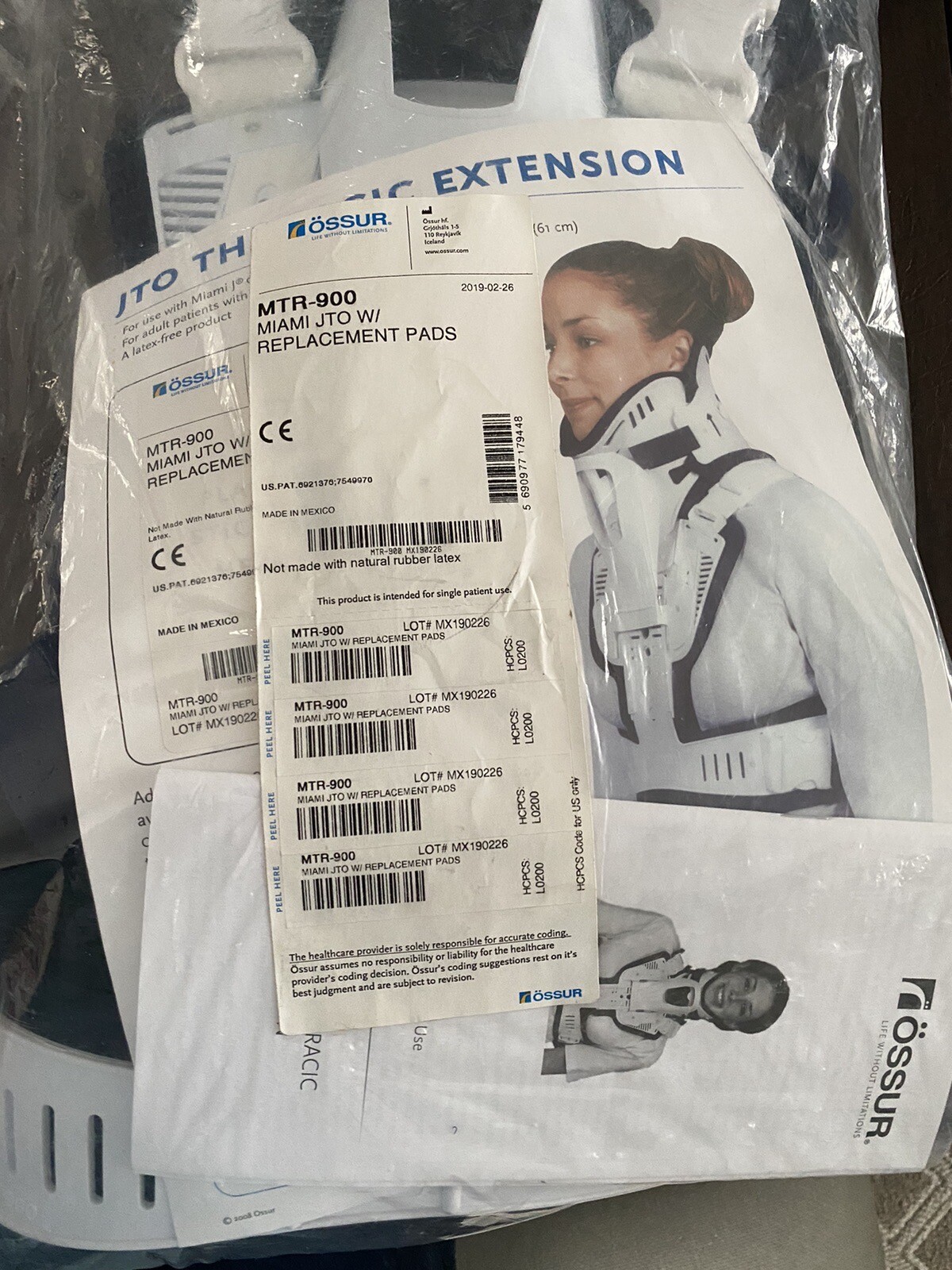 Ossur Miami JTO Neck Brace Thoracic Extension with Extra Pad Set ...