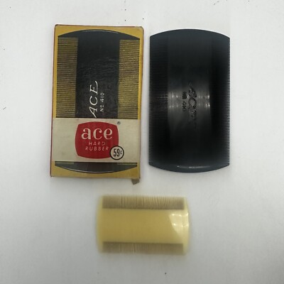 Vintage Ace Hard Rubber Comb No. 410 And Small Binky Comb | eBay