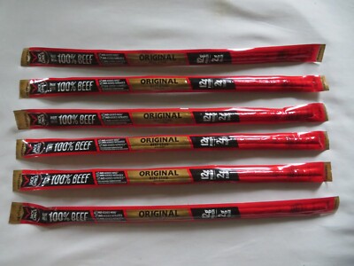(6) Count Lot Of Jack Link's Original Beef Stick 1.84 Oz Each 100% Beef ...