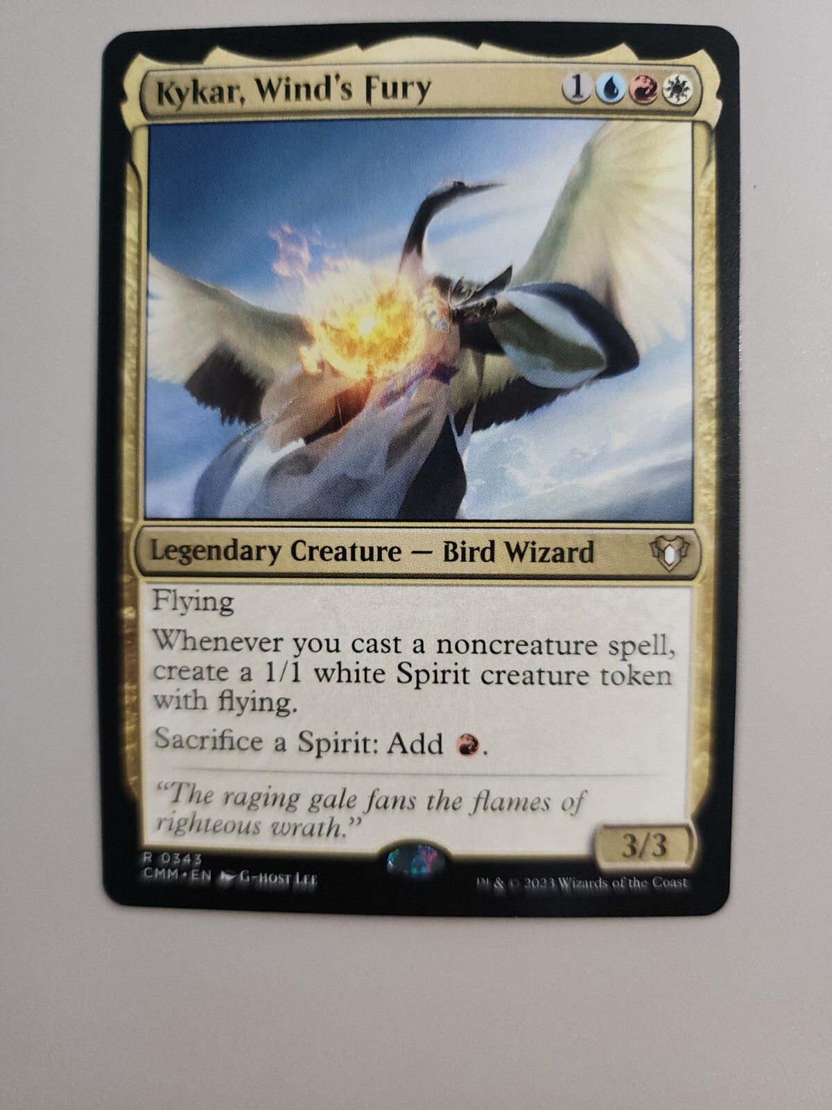 MTG Kykar, Wind's Fury Commander Masters 0343 Regular Rare for sale ...