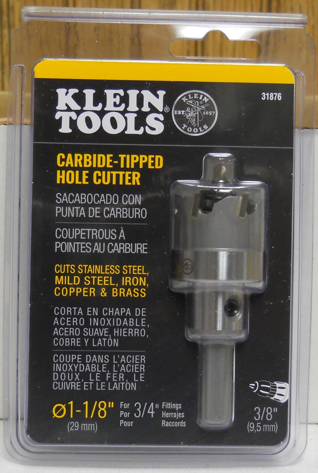Klein Tools 31876 Carbide-Tipped Hole Cutter 1-1/8 Inch 92644318764| eBay