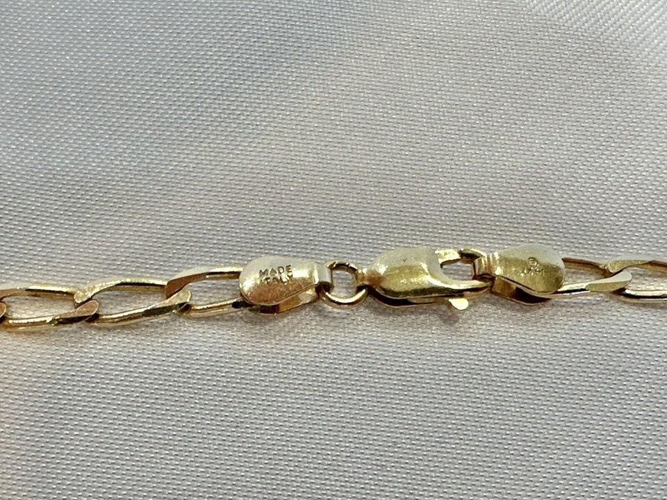 MAGNIFICENT ITALIAN 14K GOLD CROSS WITH 18" CHAIN SIGNED | eBay