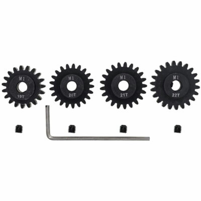 4pcs Mod 1 Pinion Gear 5mm Set Hardened 19T 20T 21T 22T M1 Pitch Gears ...