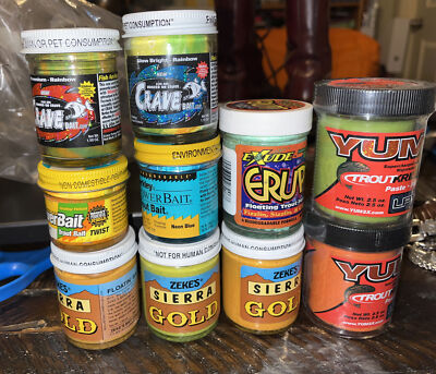 Large lot of Berkley and Zekes Crave Yum Trout power Bait #10 | eBay