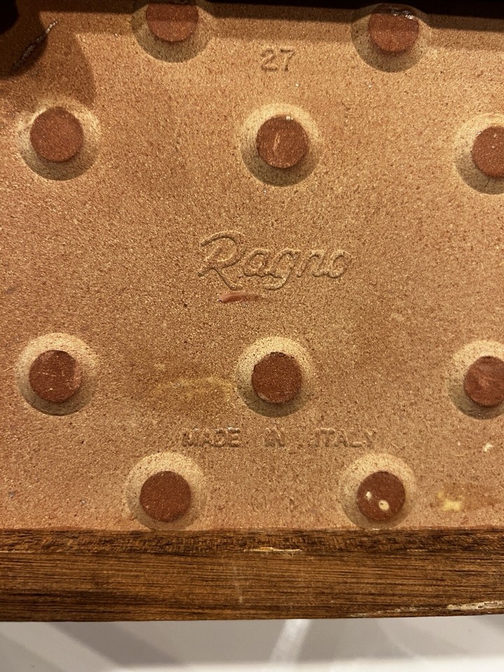 Tile Floral/Daisy Oak Framed Trivet Hot Plate Ragno- Italy | eBay