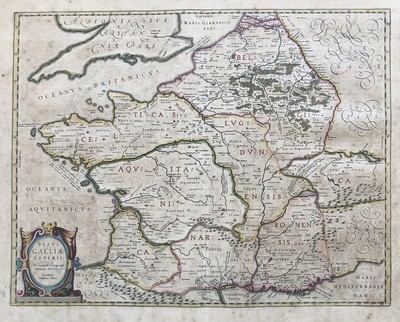 Gallia Gaule Gallien France Frankreich map carte Karte Blaeu Ortelius ...
