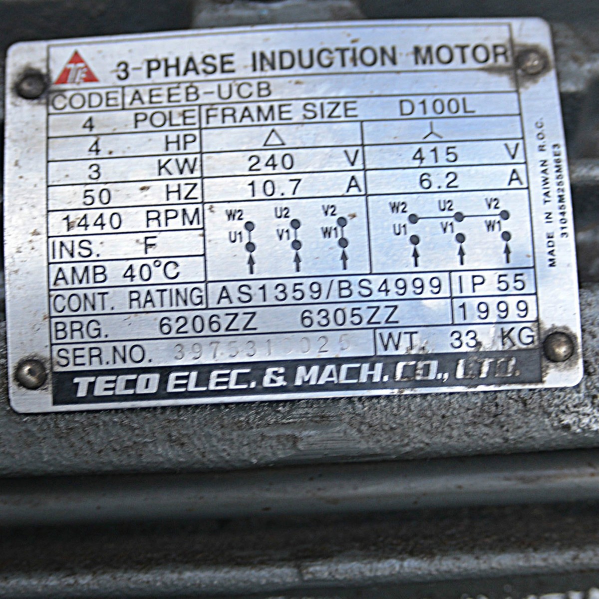 Name Plate Details Of 3 Phase Induction Motor - Infoupdate.org