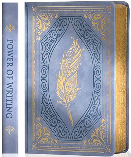 Vintage Journal for Women Men 320 Pages Gold Edge Thick Paper Light ...