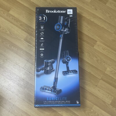 Brookstone Sonic Elite Cordless Vacuum 3 In 1 Design New Sealed Fast ...