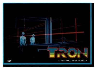 1981 Disney Tron The Movie Single Trading Card #62 Puzzle Back The Ride ...