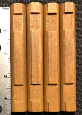 Lincoln Logs Building Blocks 4 pieces 2-Notch Flat Base Approx 4.5in ...