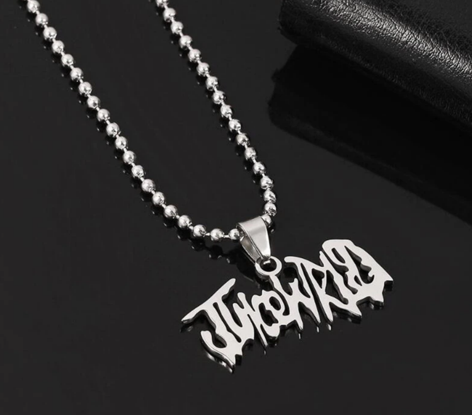JUICE WRLD 999 Graffiti Pendant Stainless Steel 20in Ball Chain ...