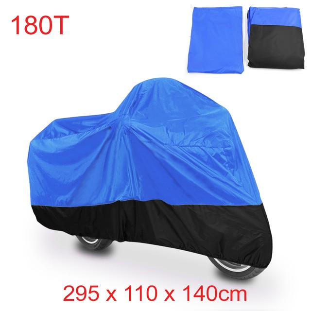 XXXL 180t Dust Motorcycle Cover Blue&black Outdoor Rainproof UV ...
