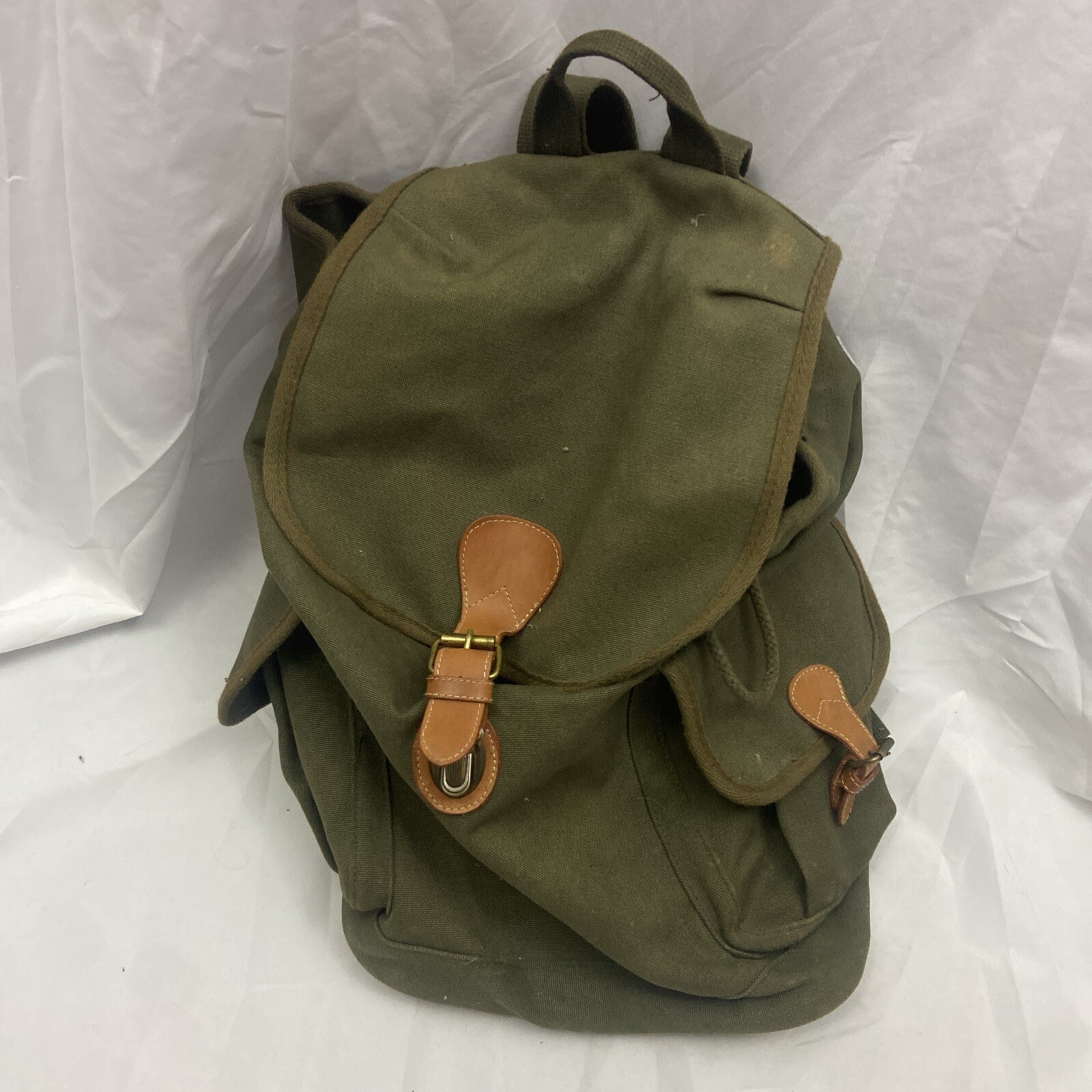 GAP Vintage Backpack Canvas Military Green Heavy Cott… - Gem