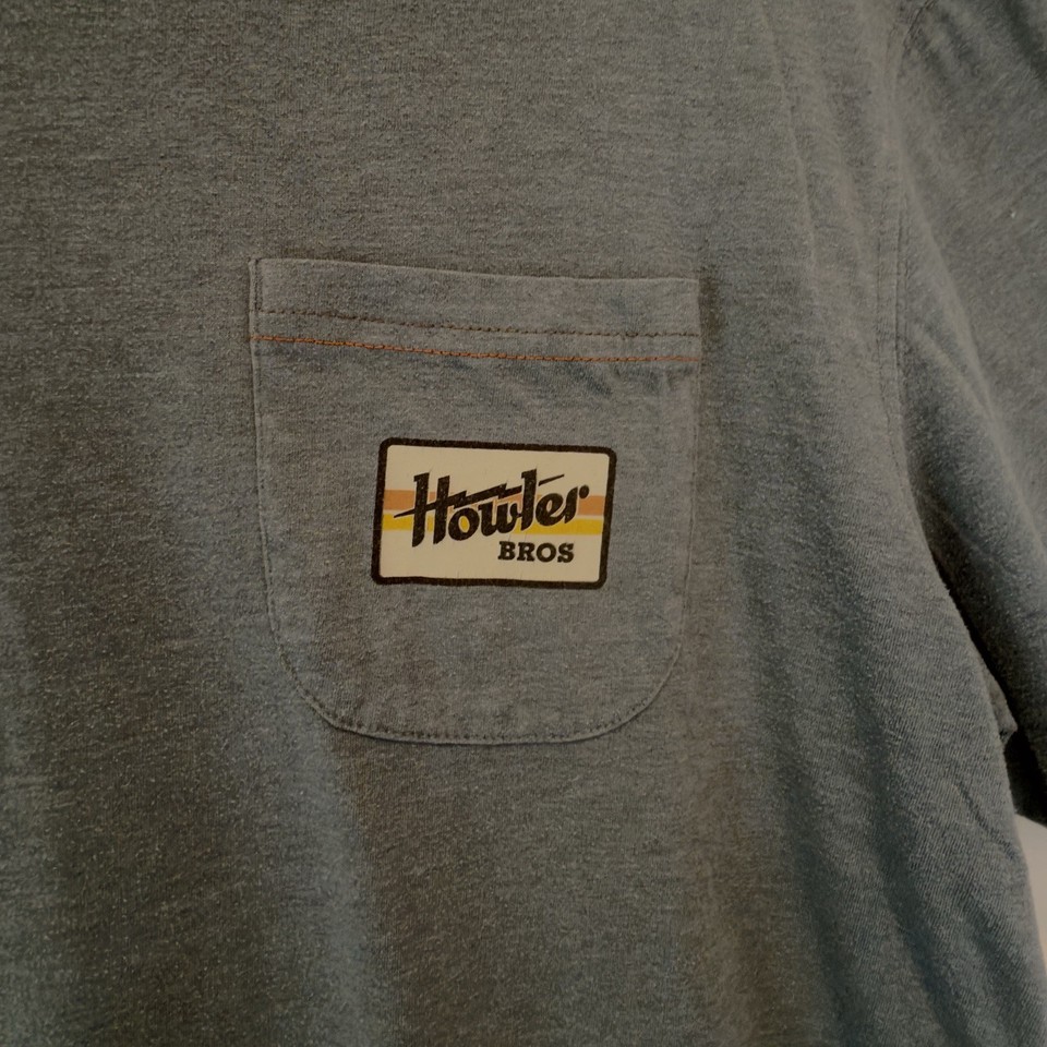 Howler Brothers T-Shirt Short Sleeve Blue Pocket Heed The Call Mens ...