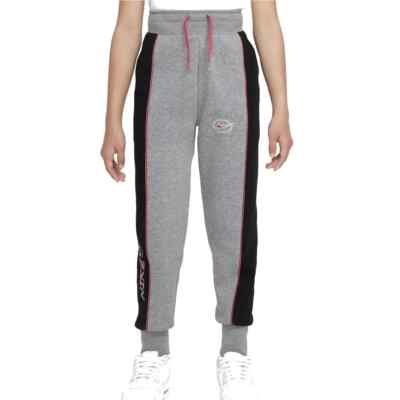 New Nike Sportswear Big Kids Fleece Pants Carbon Heather Rush Pink ...