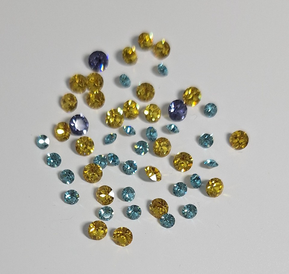 Faceted Crystal Gems Bundle - Assortment of shapes and sizes - 70 ...