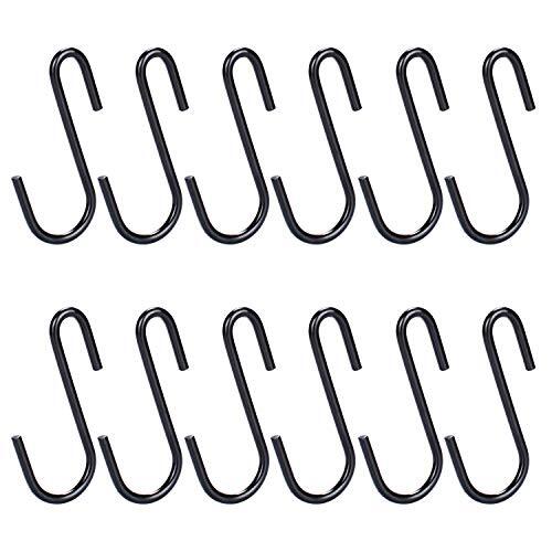 12 Pack 2.4" Heavy Duty (22lbs Max) S Shaped Hooks Hanging 2.4"(6cm ...