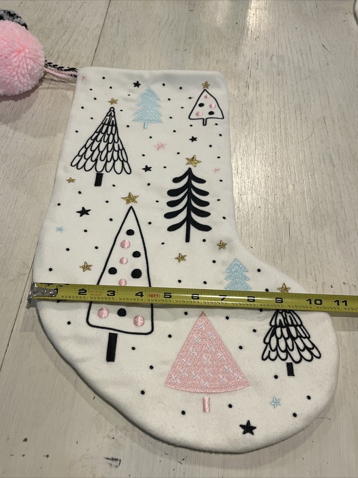 Stephan Baby Christmas Stocking Holiday Forest White Fleece Wool Blend ...