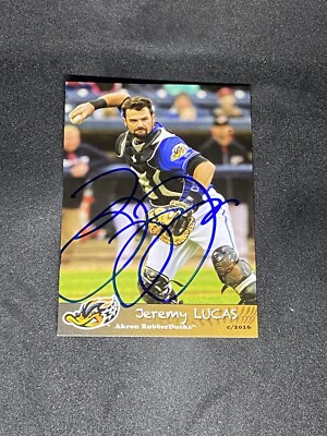 Jeremy Lucas 2016 Grandstand Akron RubberDucks Auto Autographed Signed ...