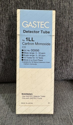 GASTEC 1LL CARBON MONOXIDE 5-50PPM GAS DETECTION TUBE | eBay