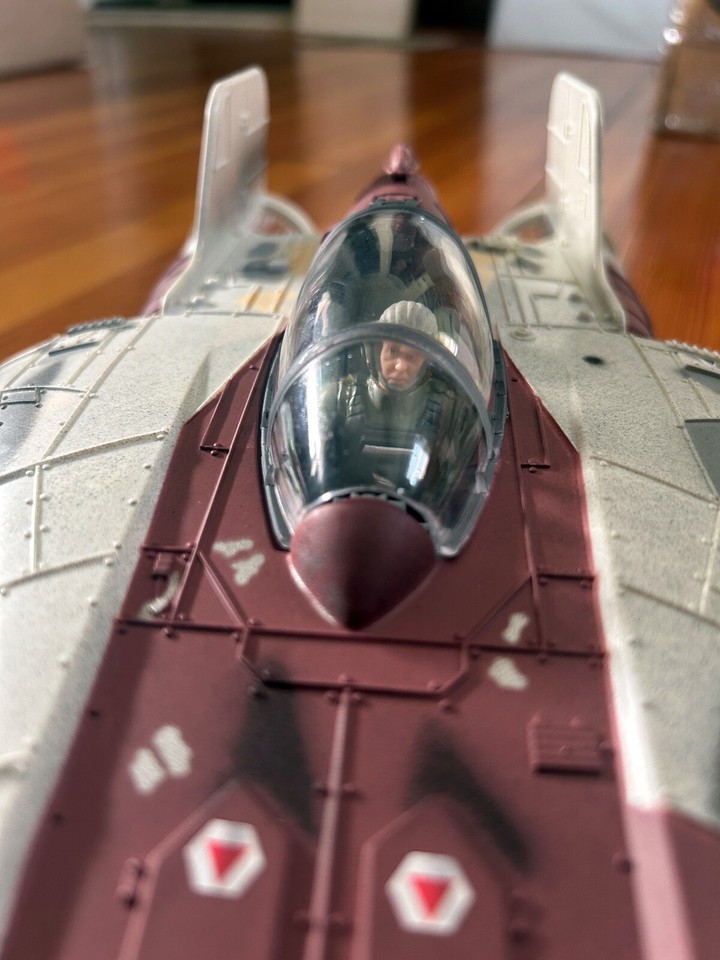 Star Wars A-WING FIGHTER w/EXCLUSIVE PILOT Power of the Force VINTAGE ...