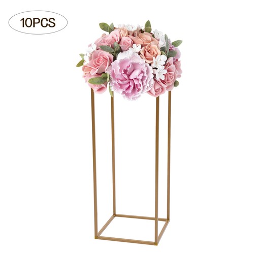 10 PCS Gold Flower Stands DIY Metal Flower Stands Stable Structure ...