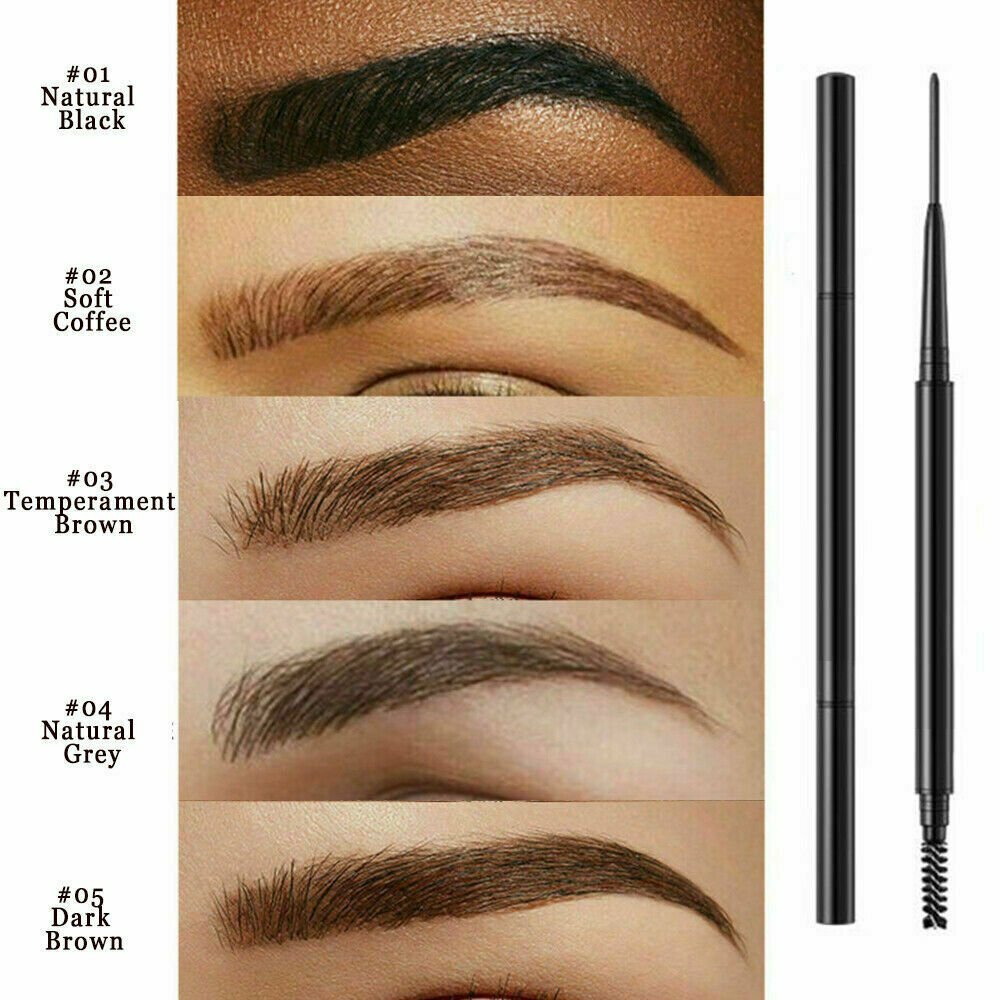 Waterproof Microblading Eye Brow Eyeliner Eyebrow Pen Pencil Brush ...