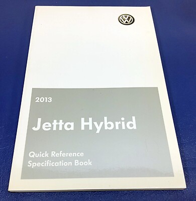 2013 Volkswagen Jetta Hybrid Quick Reference Specification Book | eBay