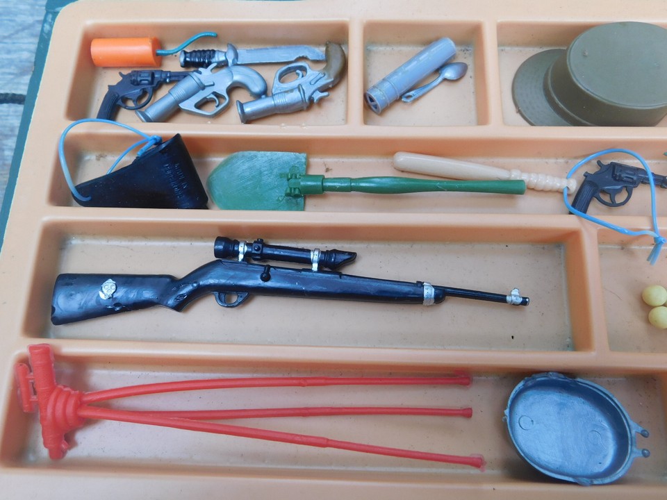 1960's Vintage G.I. Joe Foot Locker Wood with Tray and Accessories ...