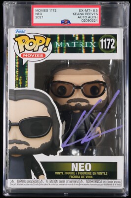 Keanu Reeves MATRIX Neo Funko POP #1172 Signed Autographed Auto PSA DNA ...