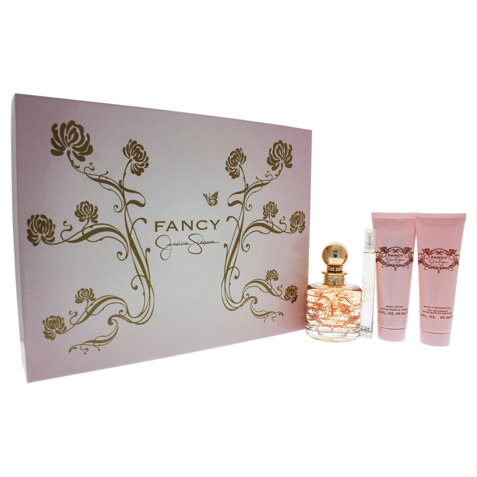 Fancy by Jessica Simpson for Women - 4 Pc Gift Set 3.4oz EDP Spray ...