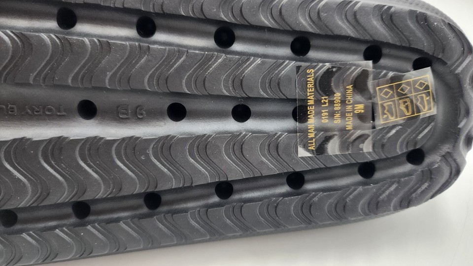 New Tory Burch Shower Slide EVA Perfect Black Size 7 | eBay