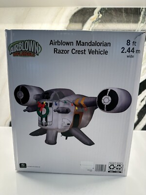 8Ft STAR WARS MANDALORIAN RAZOR CREST SHIP Christmas Airblown ...