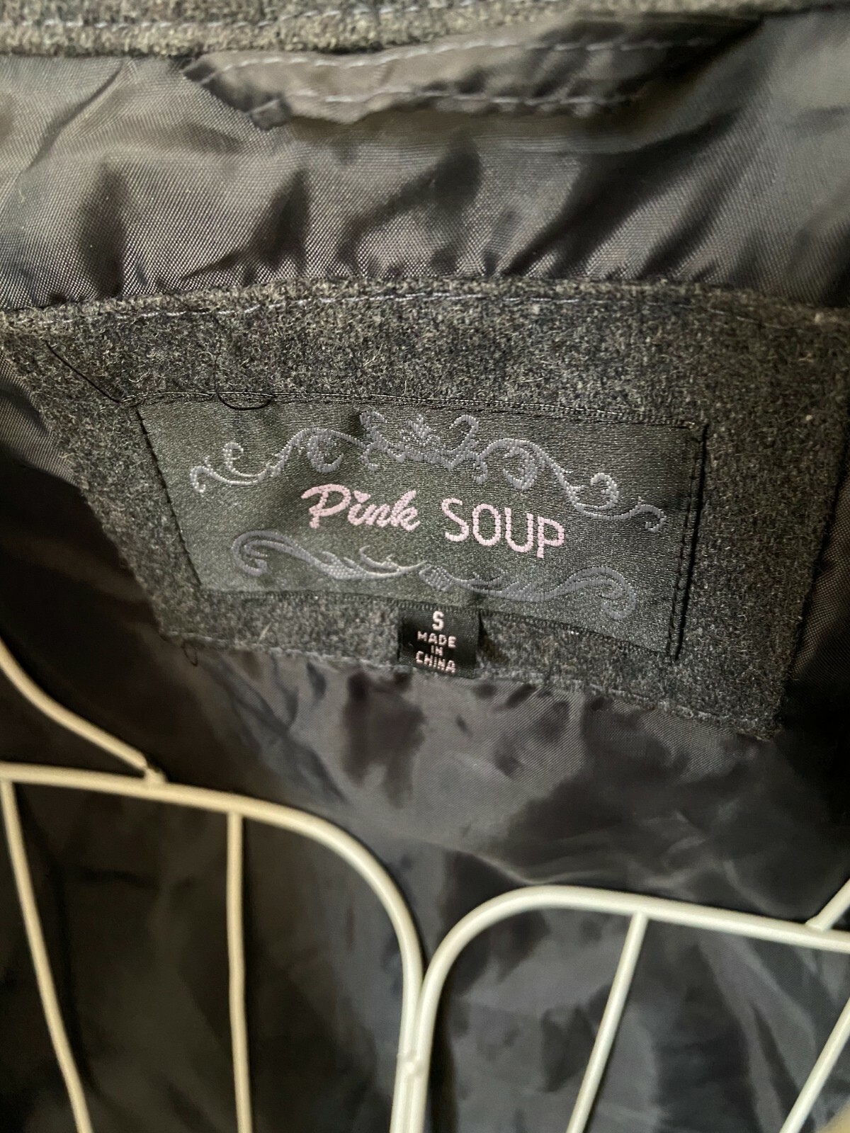 Grey 'Pink Soup' Wool Blend Jacket | eBay