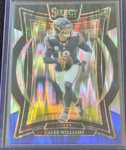 2024 Panini Select Concourse Caleb Williams RC #25 Black & Blue Shock ...