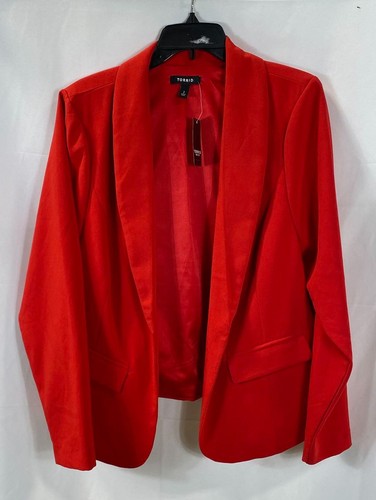 Torrid Women Red Open Front Jacket 2X NWT | eBay