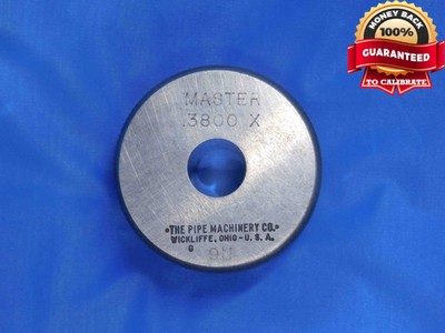 .3800 CL X MASTER PLAIN BORE RING GAGE .3750 +.0050 OVERSIZE 3/8 9.652 ...