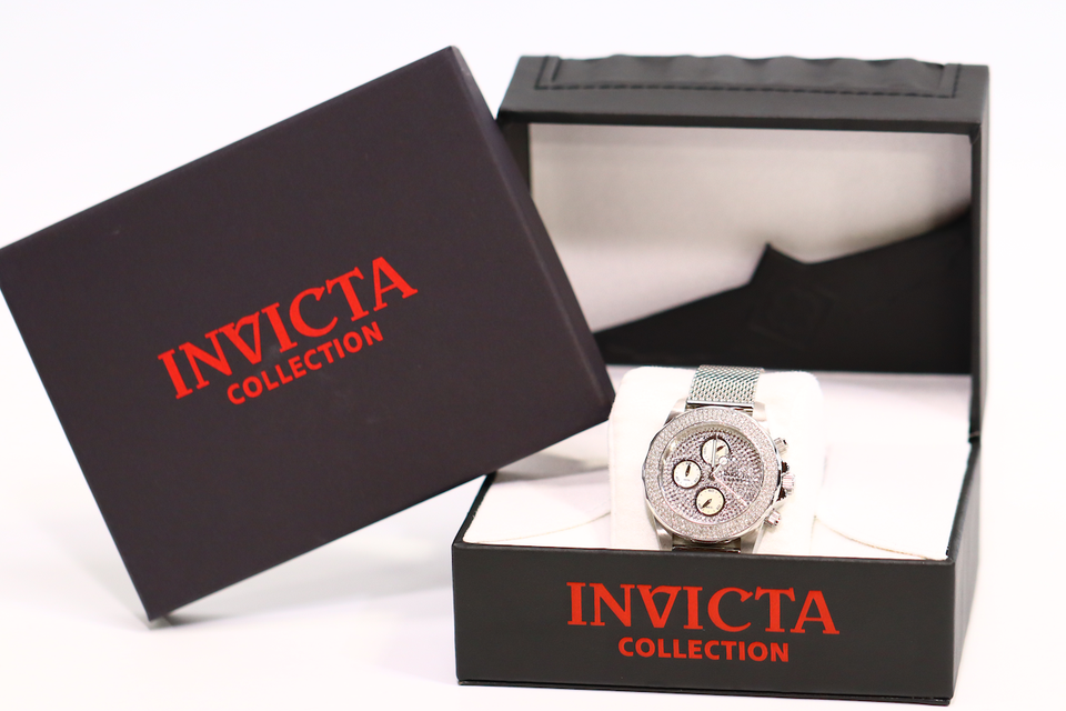 INVICTA Pro Diver Lady 40mm Stainless Steel Steel White+Silver dial ...