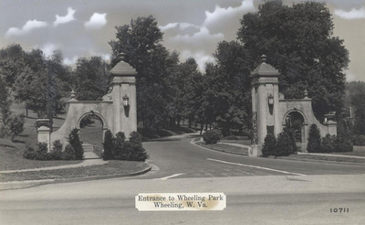 ORIGINAL B W PHOTOGRAPH OF ENTRANCE TO WHEELING PARK - WHEELING, WV | eBay