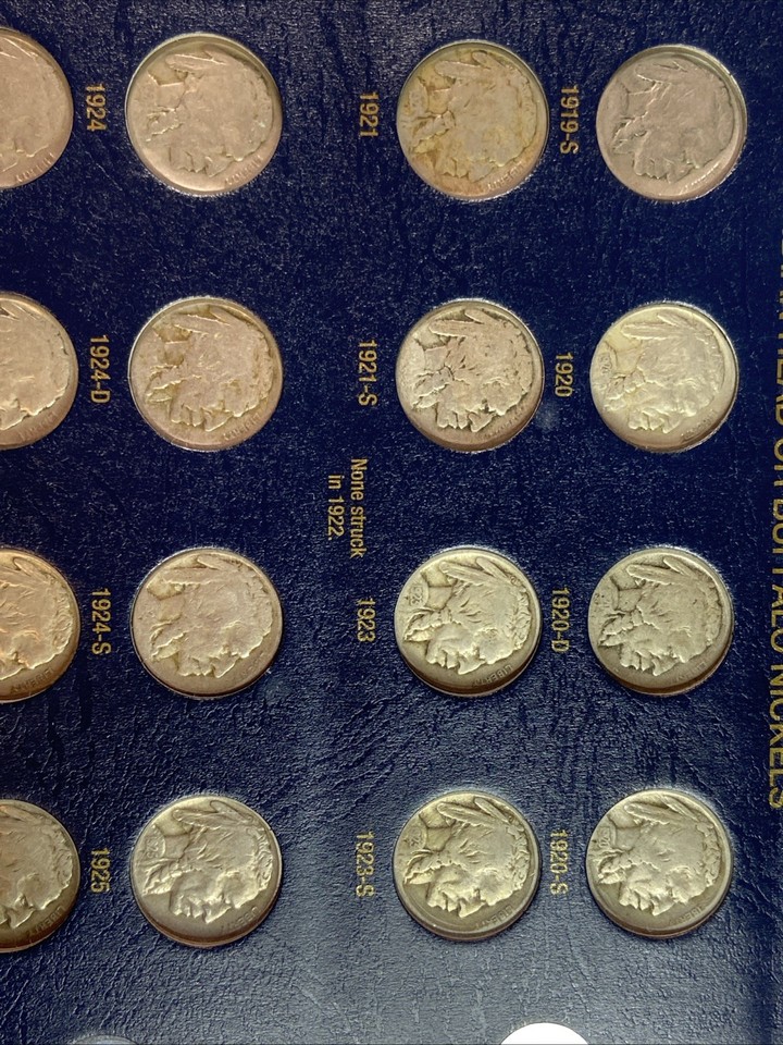 Complete 64 Coin BUFFALO NICKEL SET Nice Original Dates Collection! | eBay