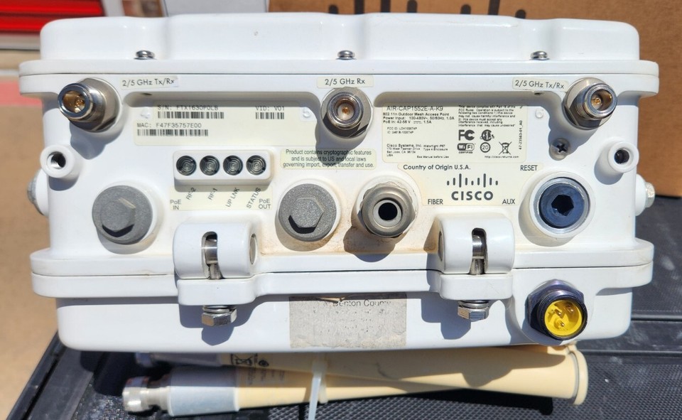 Cisco AIR-CAP1552E-A-K9 Outdoor Mesh Access Point w/ 3 Antennas AIR ...
