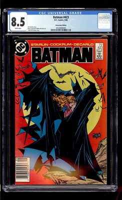 Batman #423 1988 CGC 8.5 VF+ White Newsstand Edition High Definition ...
