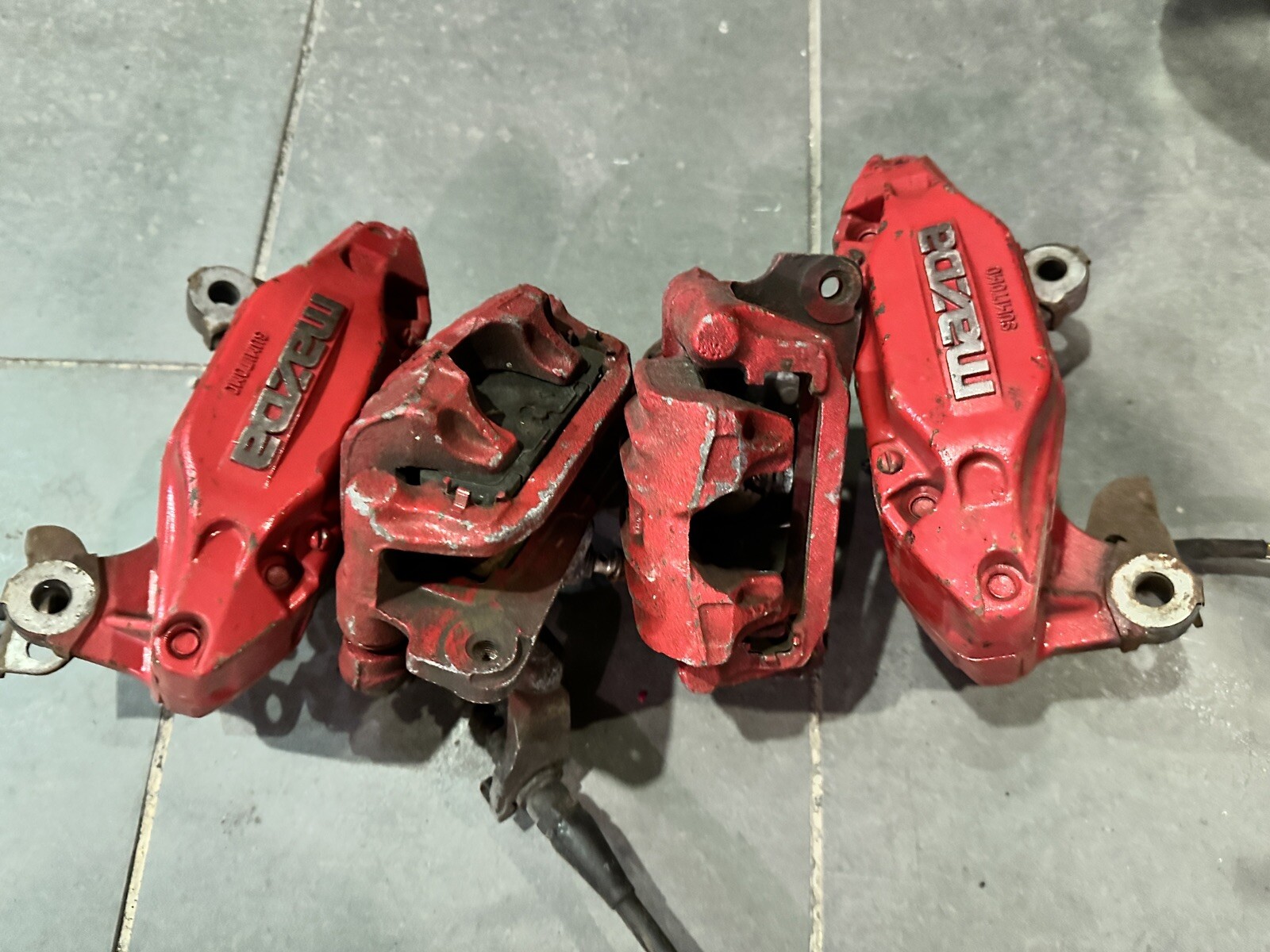 JDM Mazda RX-7 RX7 FD3S 4POT Brake Caliper Left Right Front Rear Set ...