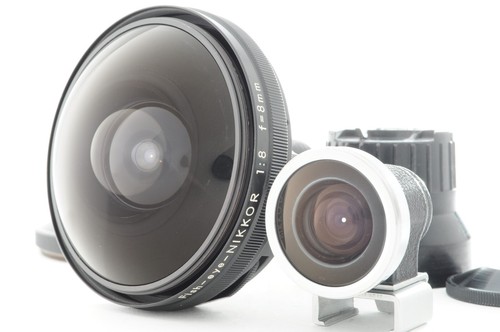 RARE [NEAR MINT] Nikon 8mm F/8 Fish Eye Nikkor Nippon Kogaku w/Finder ...
