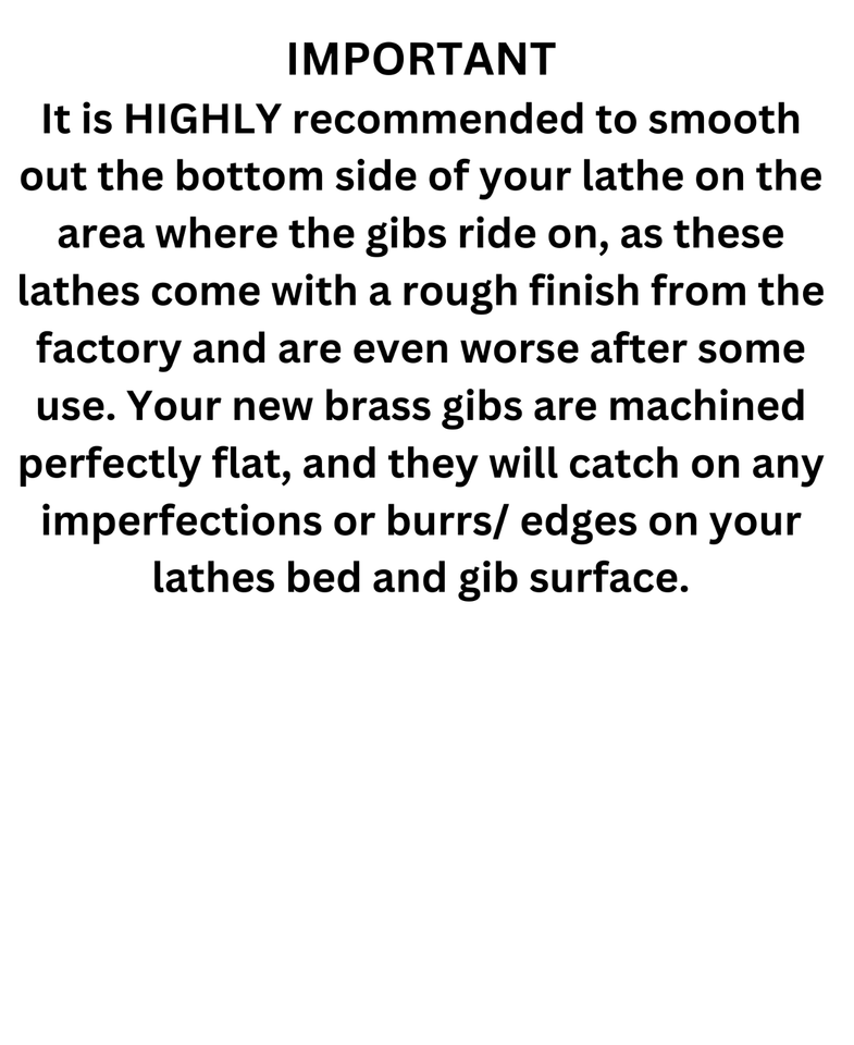 Mini Metal Lathe Heavy Duty STEEL + BRASS Insert GIB KIT! 7x10 7x12 ...